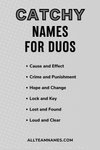 253 Best Duo Names For Friends, Gamers, Couples & Teams