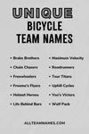 155 Creative Cycling Team Names For Your Event