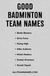 273 Badminton Team Names That Serve Up Excitement