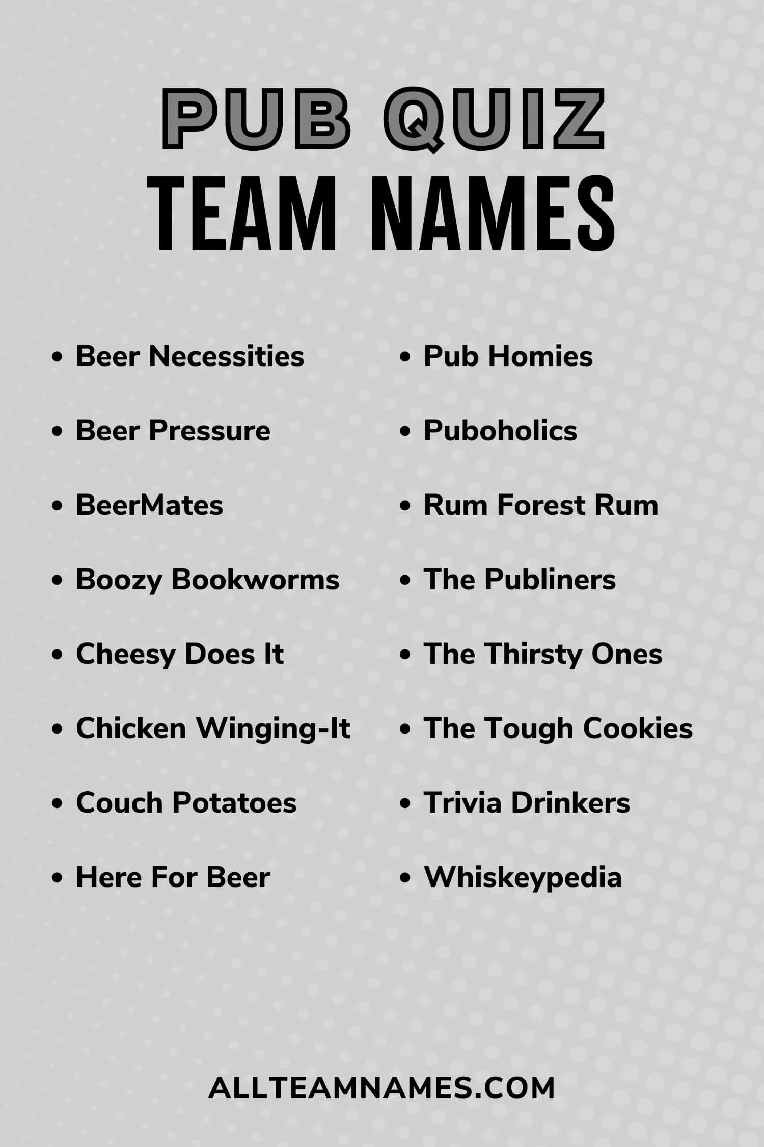 301 Top Quiz And Trivia Team Names