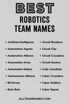 126 Robotics Team Names Engineered For Success