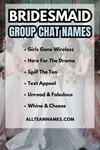 150 Bridesmaid Group Chat Names (Plus Fun Party Game Names)