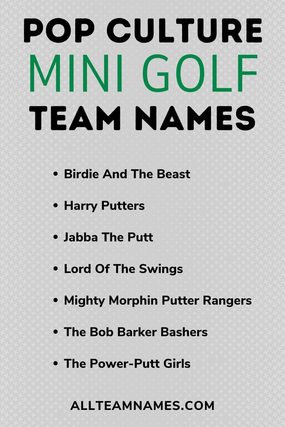 189 Funny Clever Mini Golf Team Names 189 Funny Clever Mini Golf Team Names