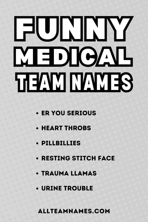 267 Best Medical Team Names For Every Field Of Medicine
