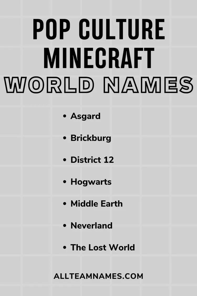 250 Ultimate Minecraft World Names (For Solo Or Team Players)