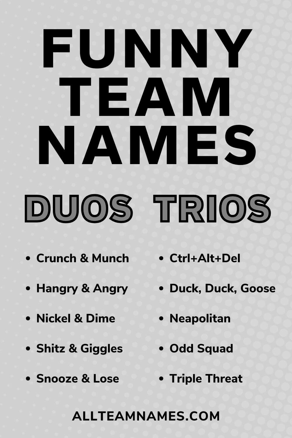 569 Funny And Amusing Team Names For All Types Of Games
