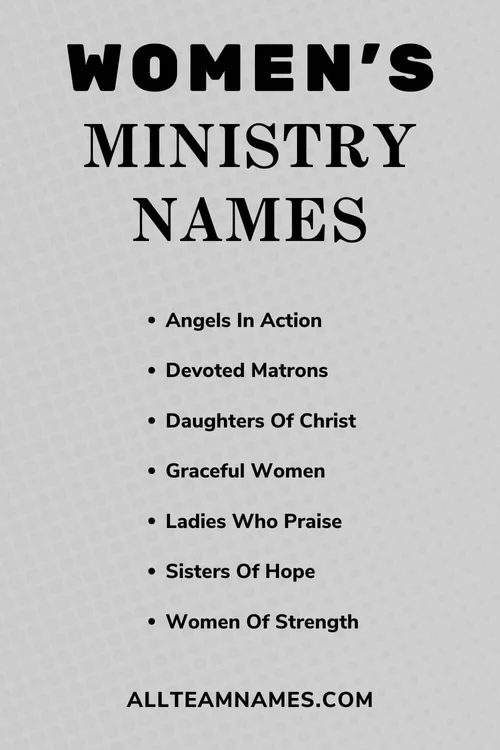 273 Empowering Ministry Names For Women, Men, And Young Adults