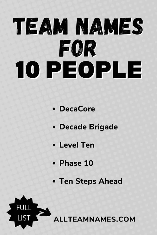 207 Unique Group Names For 10 People (Funny & Creative)