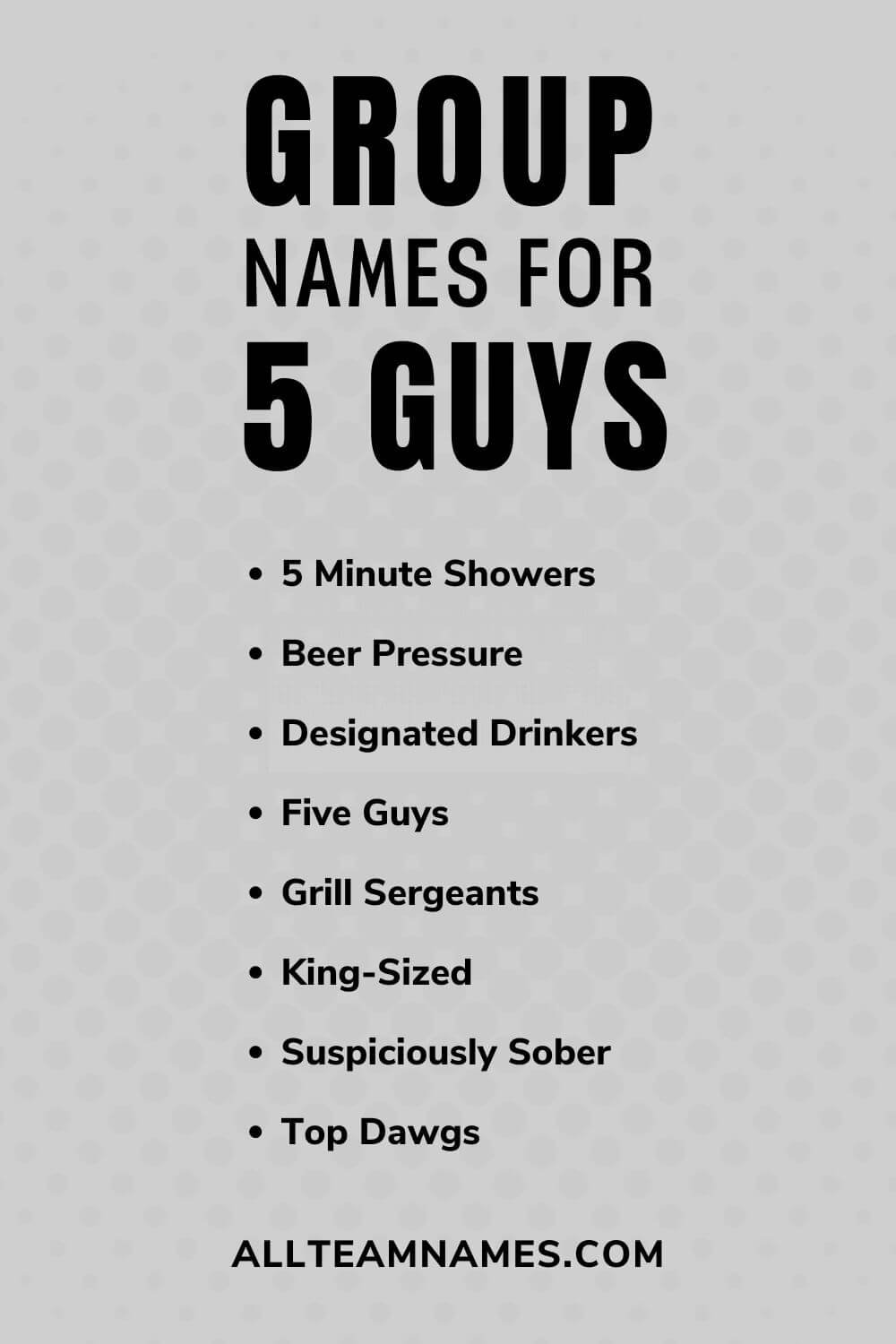 287 Team Names For A Group Of 5 Friends (Funny & Unique)