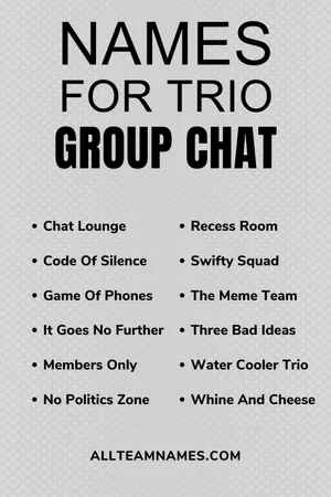 365 Trio Name Ideas For Friends, Group Chats, Teams & Family