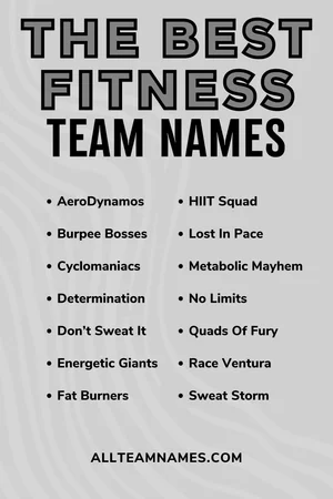 541 Best Fitness Challenge Team Names To Crush The Competition