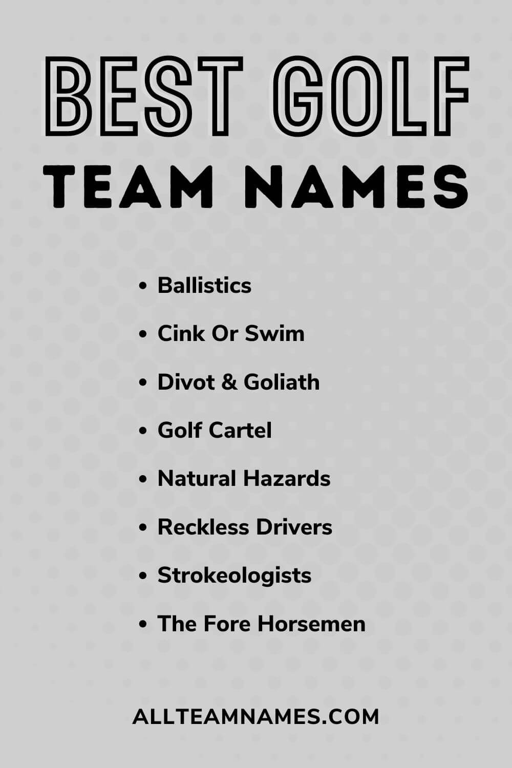 323 Golf Team Names That Are Tee rific