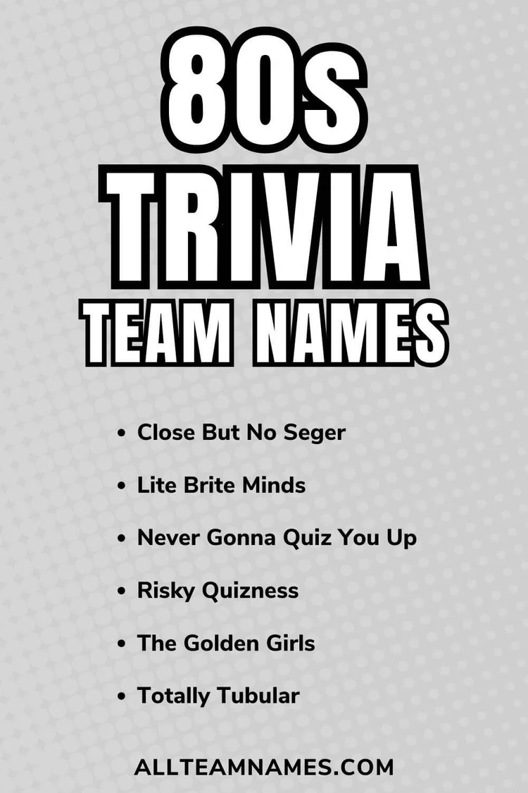 500+ Quiz And Trivia Team Names (Funny, Best And Clever)