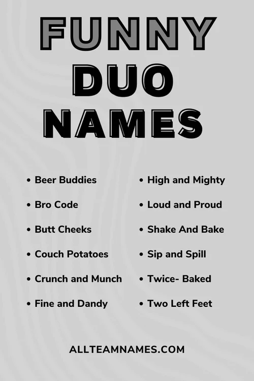 253 Best Duo Names For Friends, Gamers, Couples & Teams