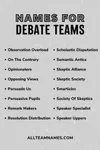 129 Dominant Debate Team Names