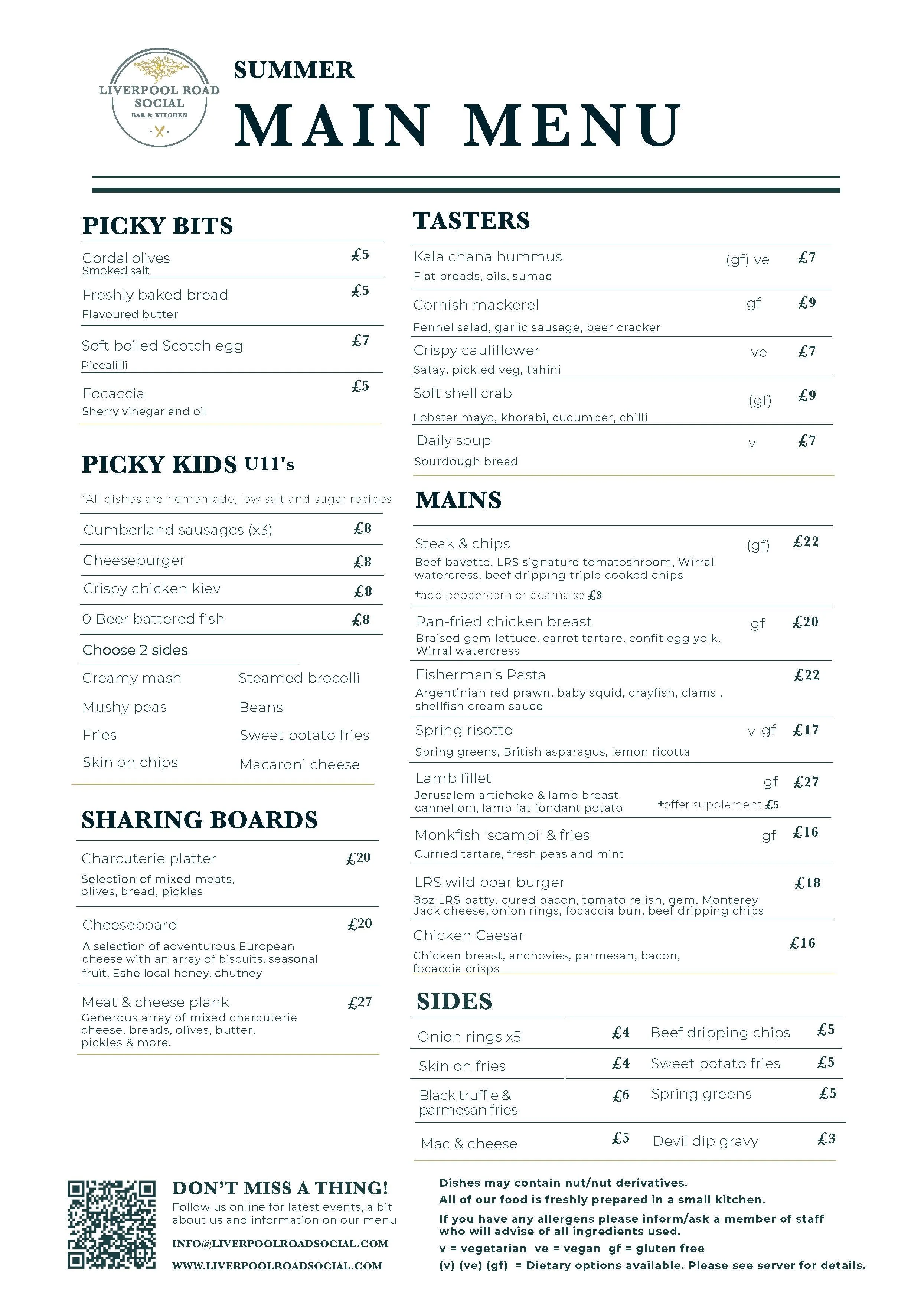 Main Menus | Liverpool Road Social