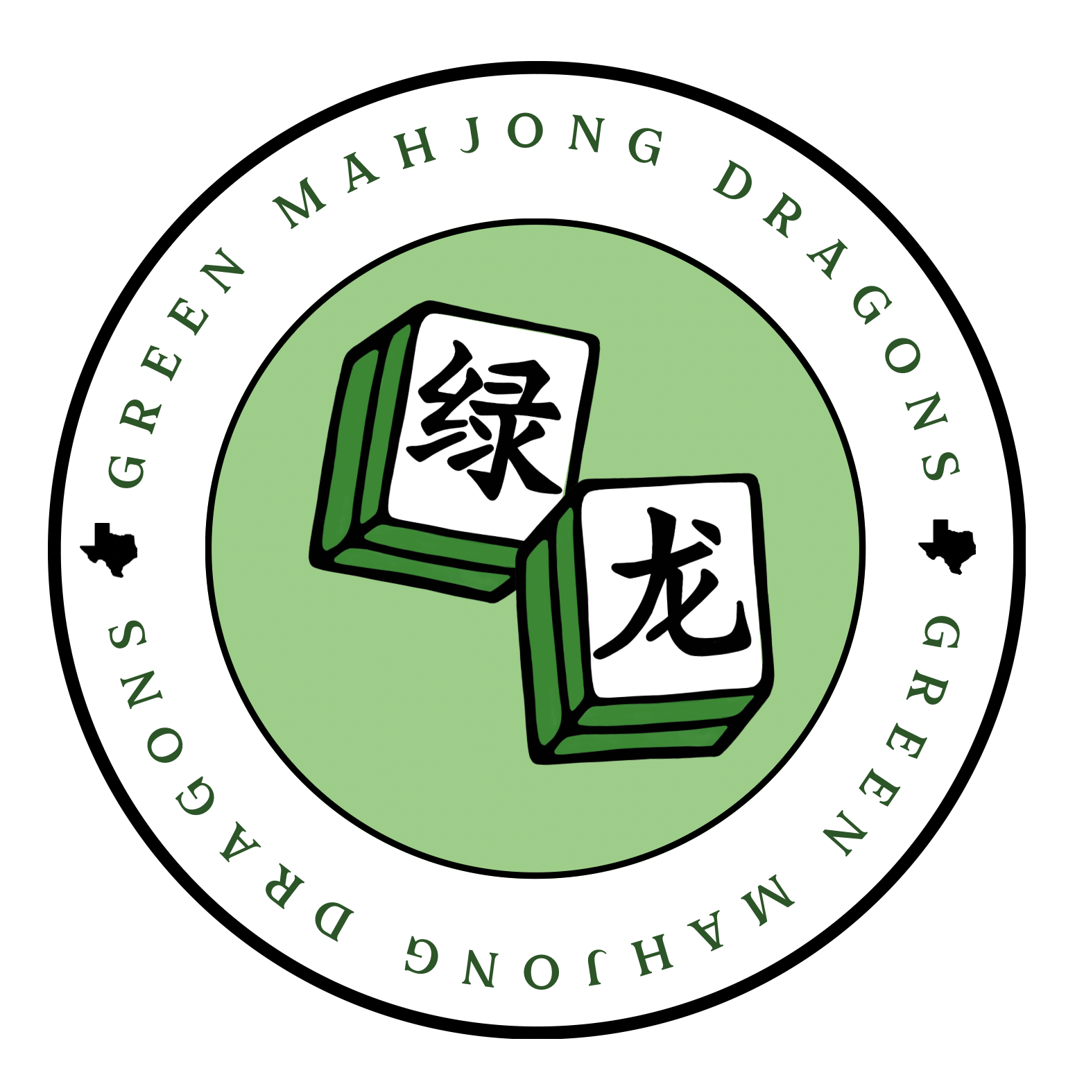 Green Mahjong Dragons