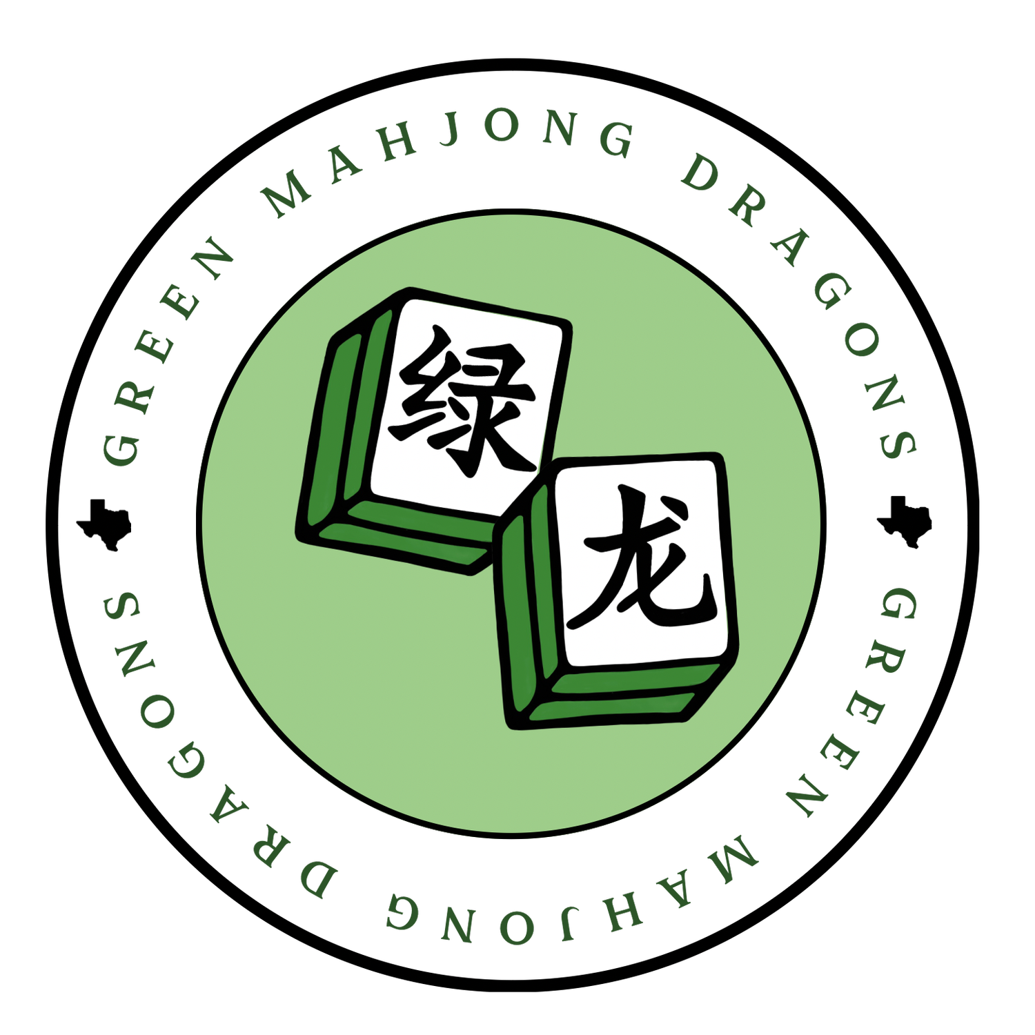 Green Mahjong Dragons