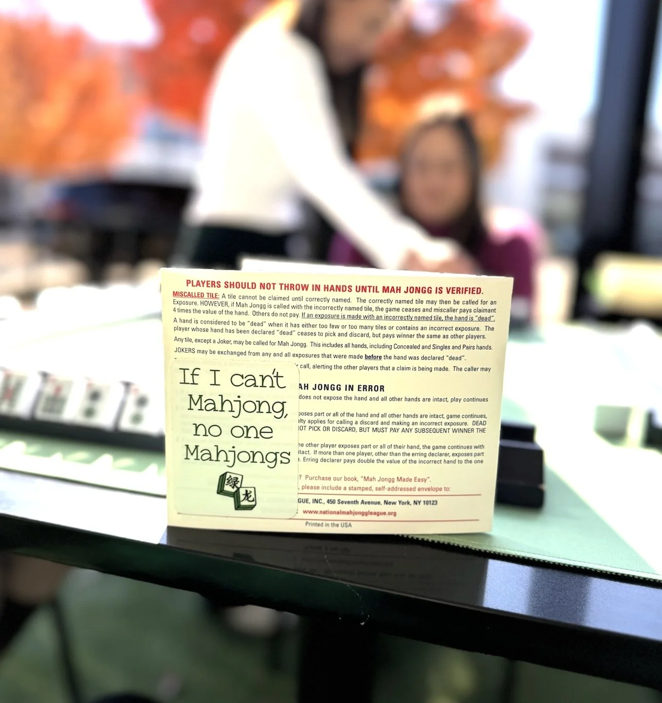 Why you shouldn't order your Mahjong card from Amazon — Green Mahjong ...