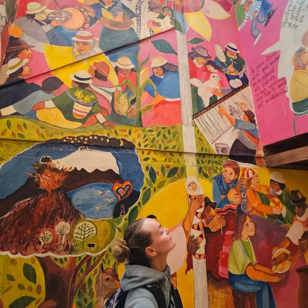 Project visit with coffee and empanadas — Inti Sisa