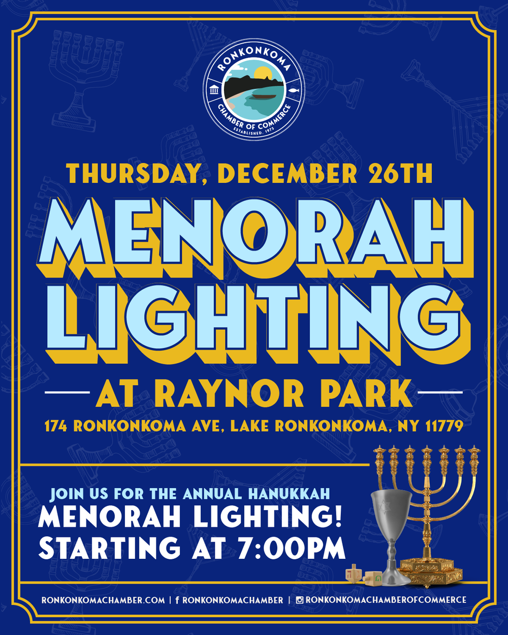 Annual Menorah Lighting at Raynor Park — Ronkonkoma Chamber of Commerce