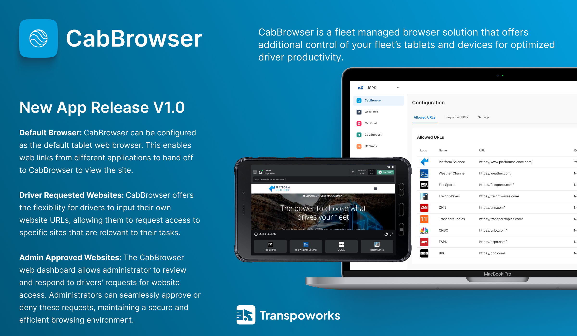 Transpoworks introduces CabBrowser: Empowering Drivers with Secure and ...