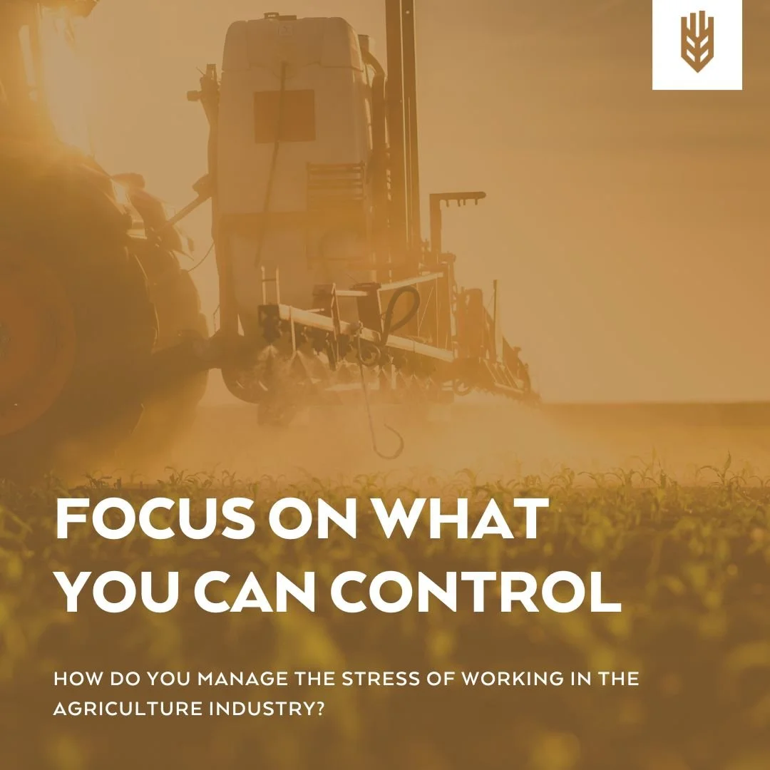 FOCUS ON WHAT YOU CAN CONTROL — Agknow