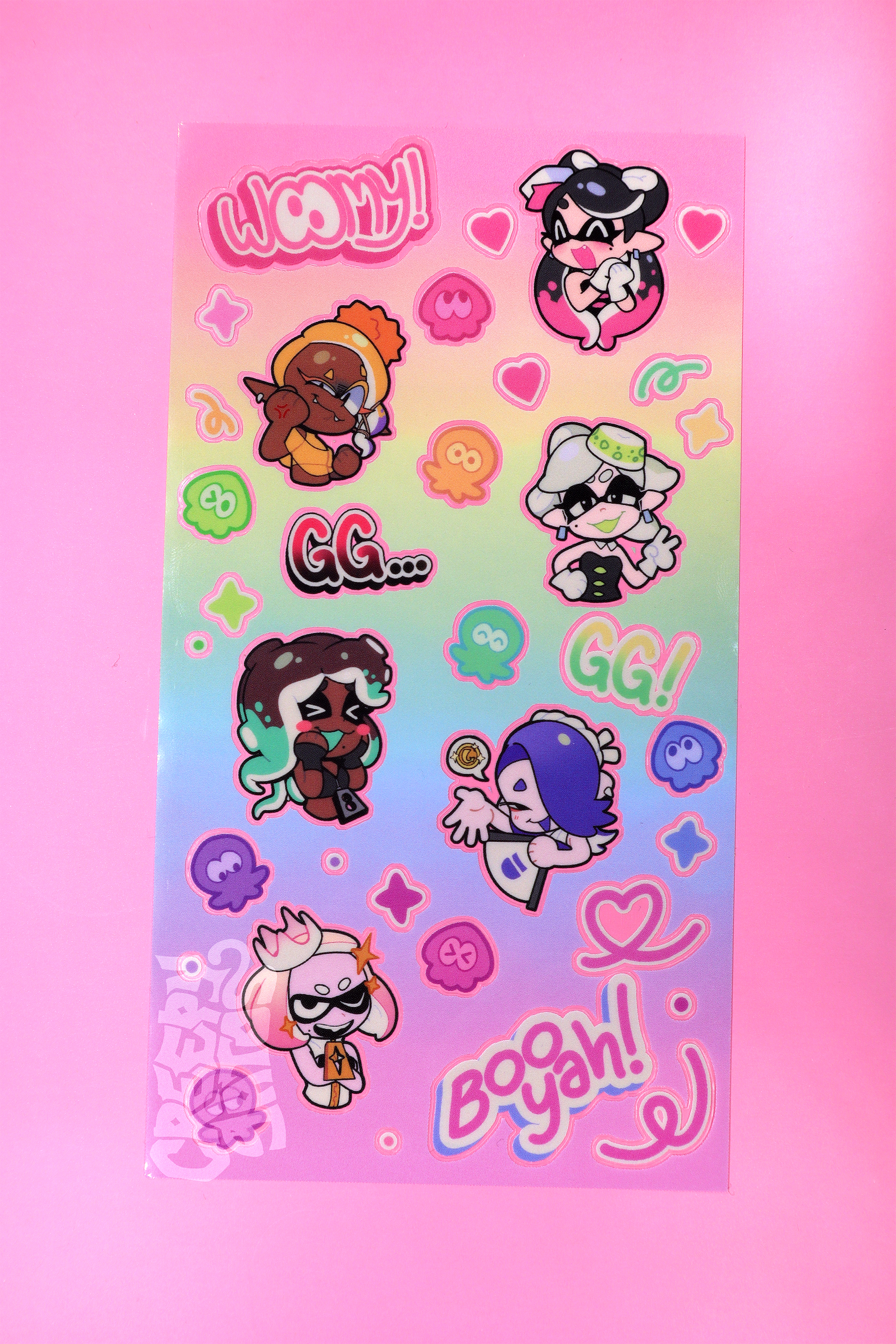 SPLAT IDOLS STICKER SHEET — CREEPYGATOS