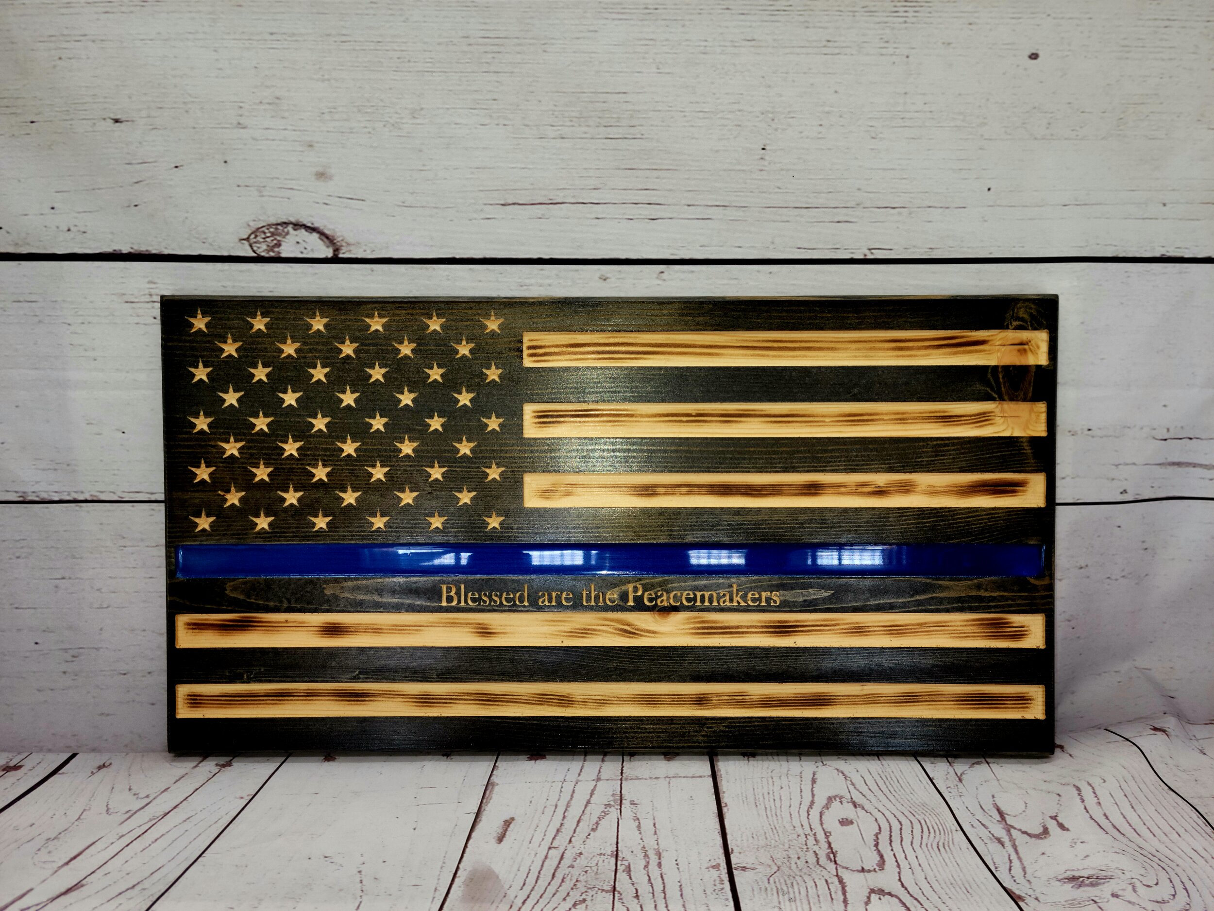 Thing Blue Line flag — M&Y Woodworks