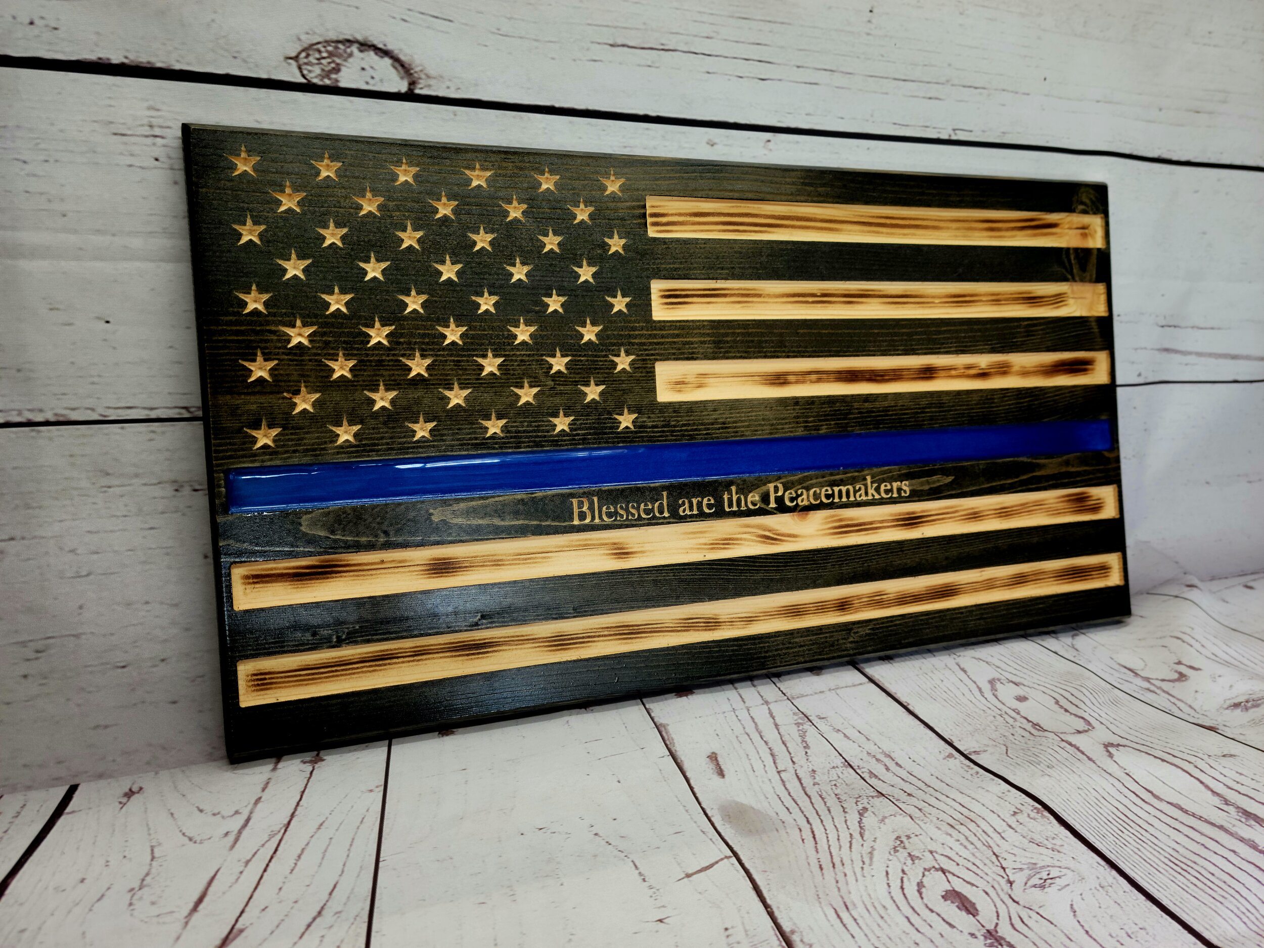 Thing Blue Line flag — M&Y Woodworks