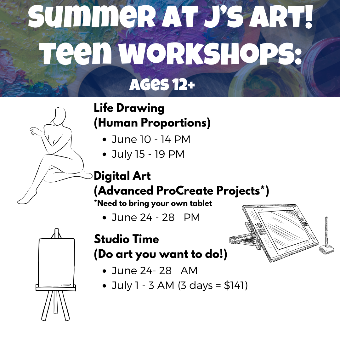 Teen Workshops — JsArtStudio