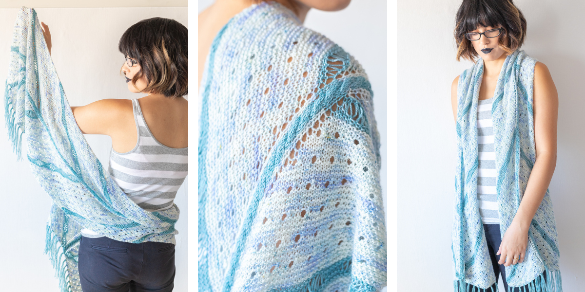 Knit Bias Rectangular Shawl: Unique Shawl Construction Guide — The ...