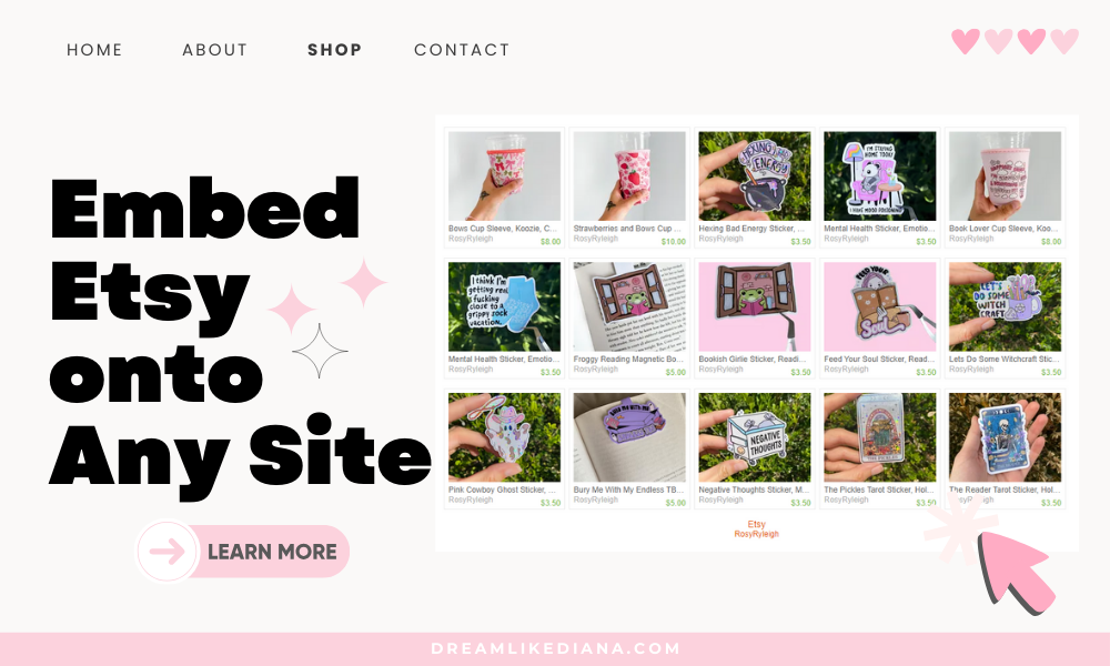 Embedding Your Etsy Shop and Products: A Complete Guide for Any Blog or ...