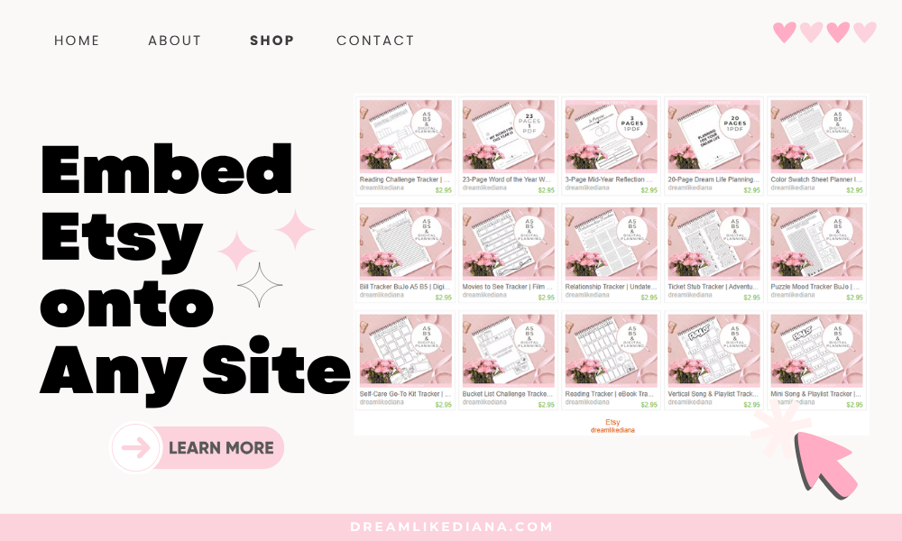 Embedding Your Etsy Shop and Products: A Complete Guide for Any Blog or ...