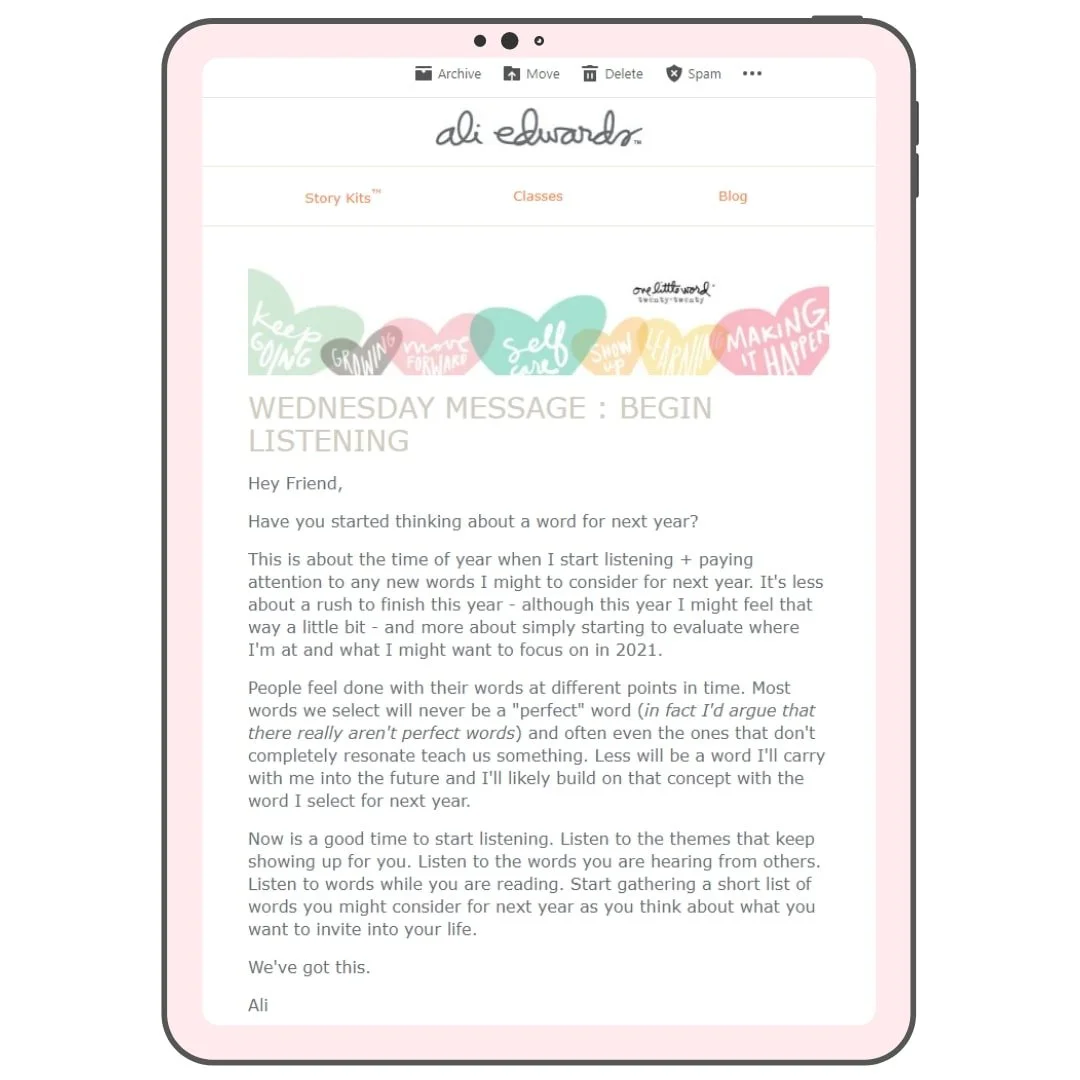 Unlock Your Creativity: A Deep Dive into Ali Edwards' One Little Word ...