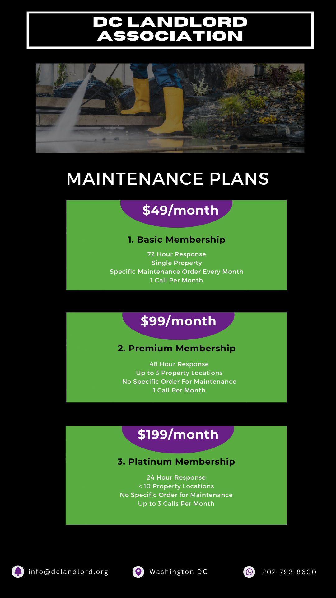 Maintenance Service Plans — DC Landlord Association