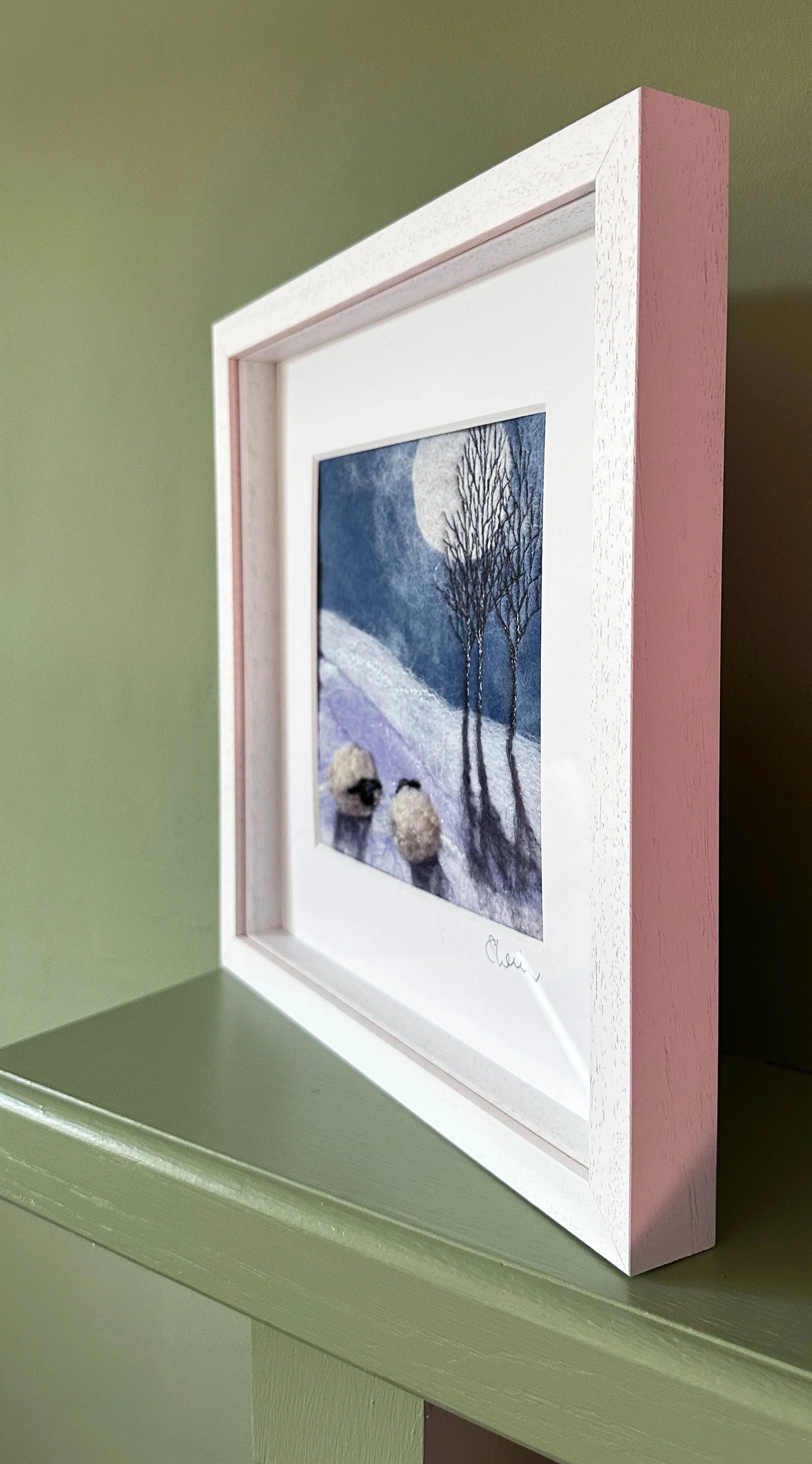 Rosie & Primrose In The Snow (Original Artwork) — Sue Lewis Art