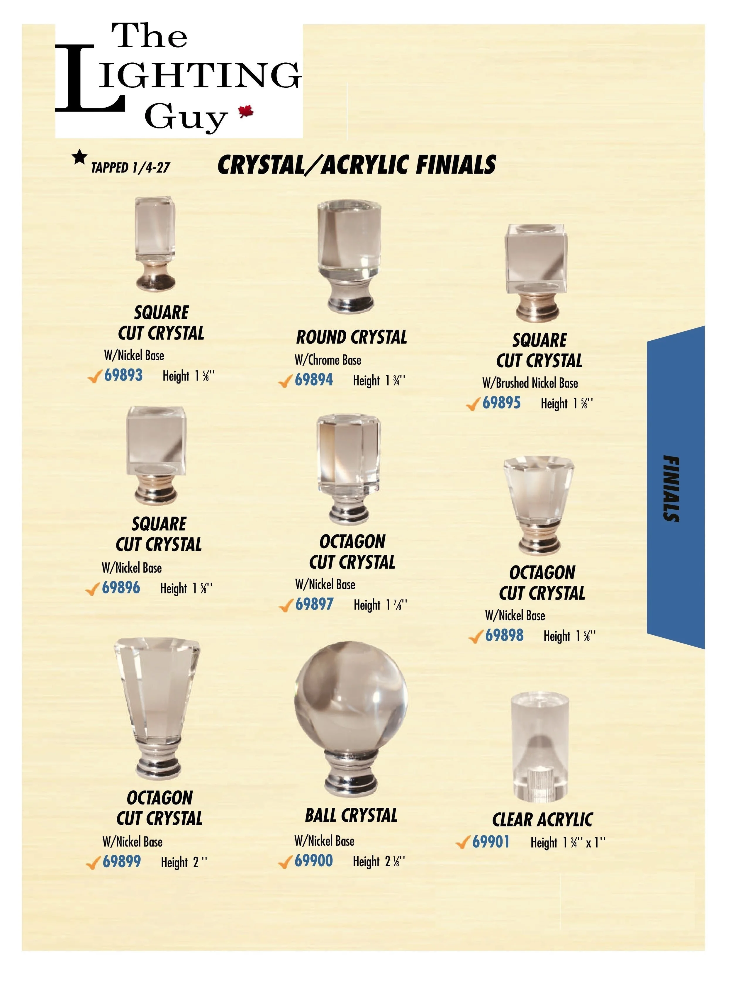 Lamp Finials Canada | Lamp Repair | Lamp Parts | Lamp Shades | Barn ...