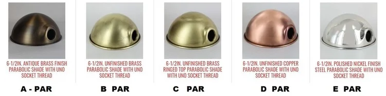 PARABOLIC METAL LAMP SHADES | Lamp Repair | Lamp Parts | Lamp Shades ...