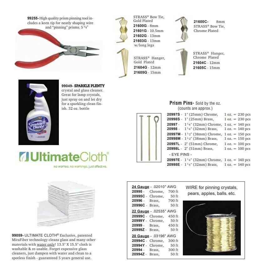 CHANDELIER CRYSTAL PARTS | Lamp Repair | Lamp Parts | Lamp Shades ...