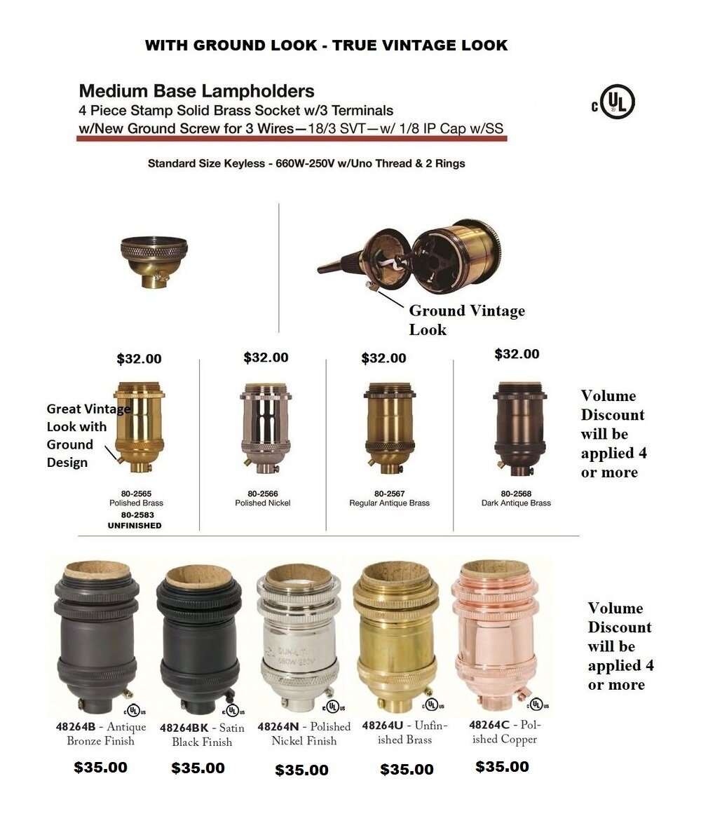 Lamp Sockets | Lamp Repair | Lamp Parts | Lamp Shades | Barn Lights Expert