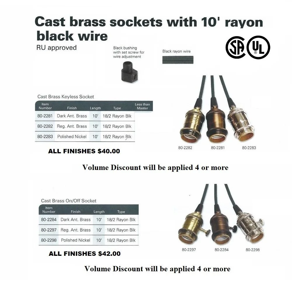 Lamp Sockets | Lamp Repair | Lamp Parts | Lamp Shades | Barn Lights Expert