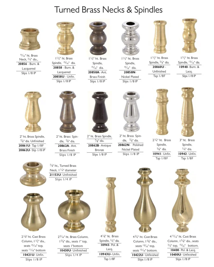 Lamp Necks / Spacers / Spindles | Lamp Repair | Lamp Parts | Lamp ...