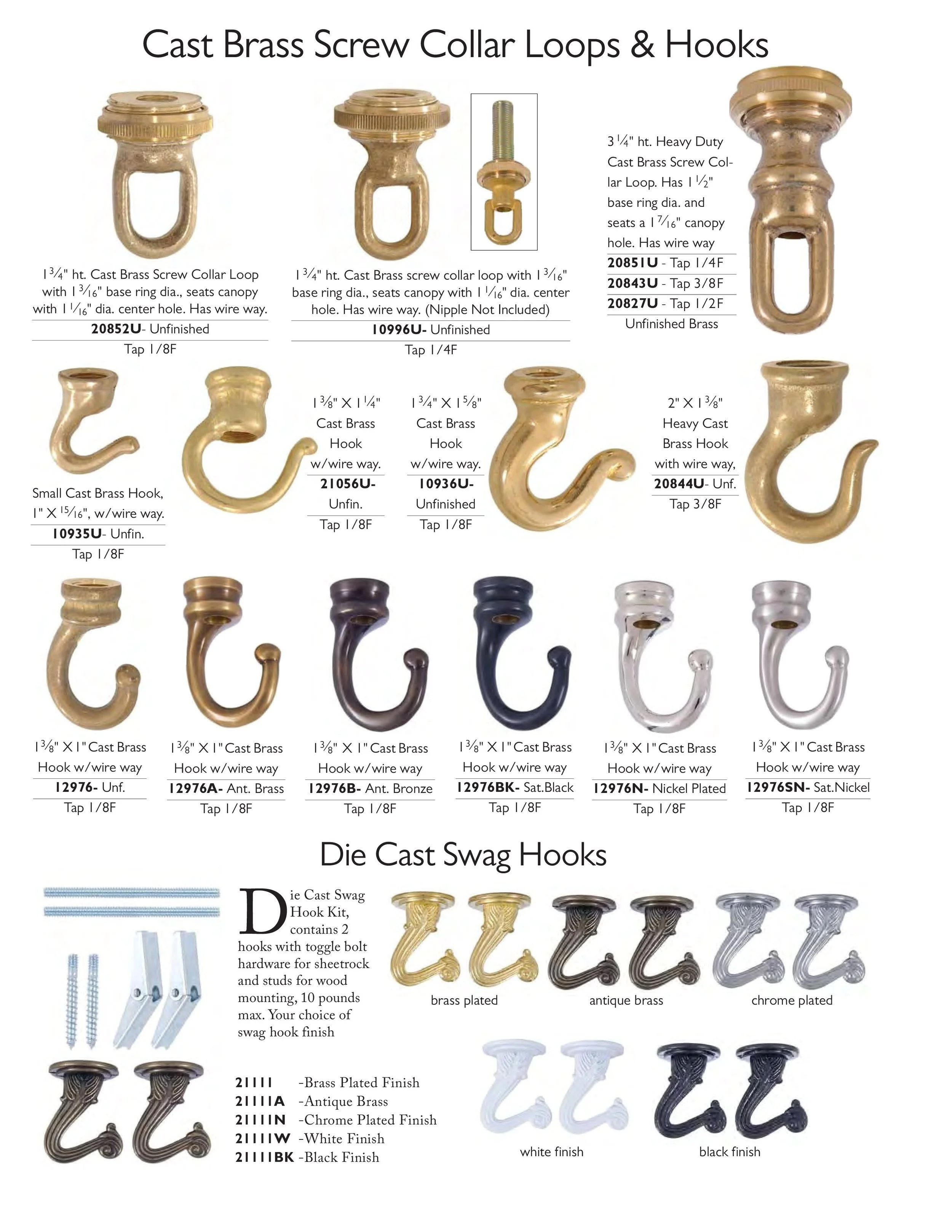 Fixture Collar Loops | Lamp Repair | Lamp Parts | Lamp Shades | Barn ...