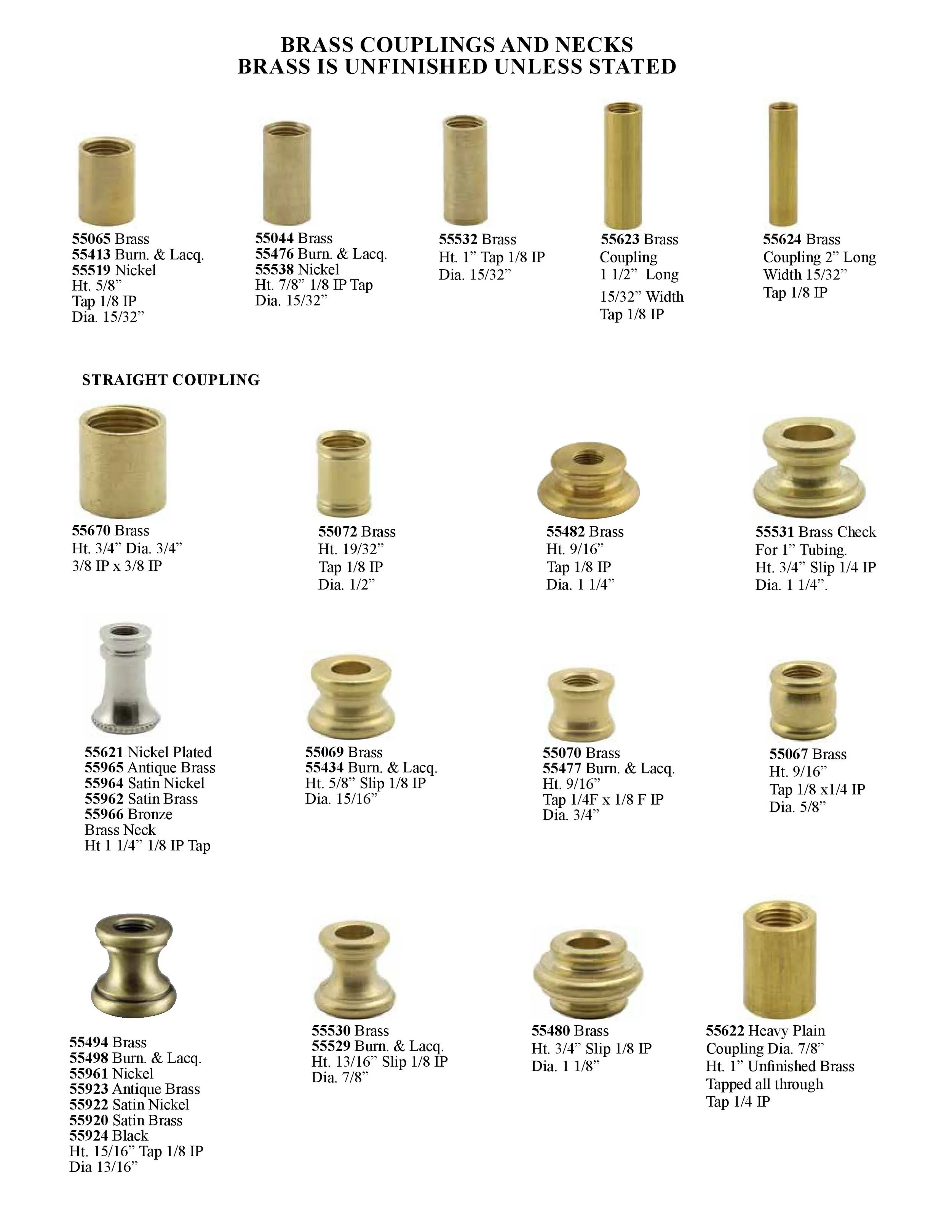 Lamp Couplings / Nozzles / Reducers | Lamp Repair | Lamp Parts | Lamp ...