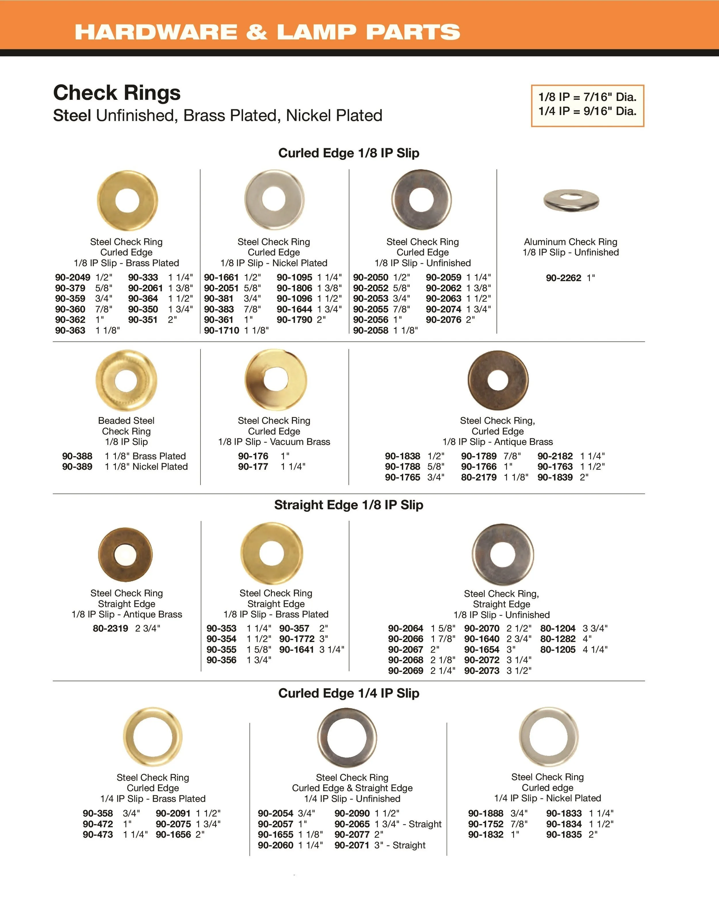 Lamp Check Rings | Lamp Repair | Lamp Parts | Lamp Shades | Barn Lights ...