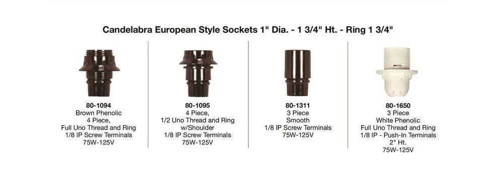 European Sockets | Lamp Repair | Lamp Parts | Lamp Shades | Barn Lights ...