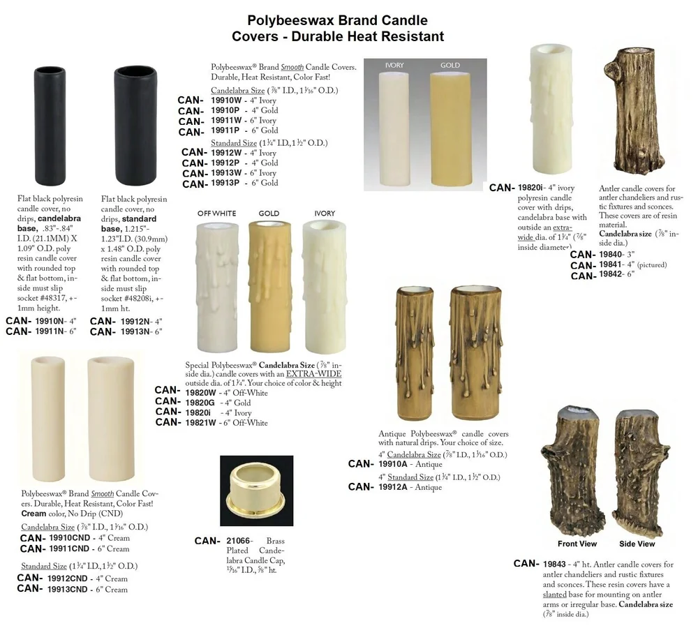 Candle Sleeves | Lamp Repair | Lamp Parts | Lamp Shades | Barn Lights ...