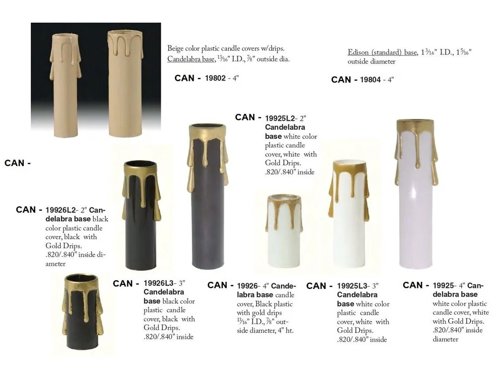 Candle Sleeves | Lamp Repair | Lamp Parts | Lamp Shades | Barn Lights ...