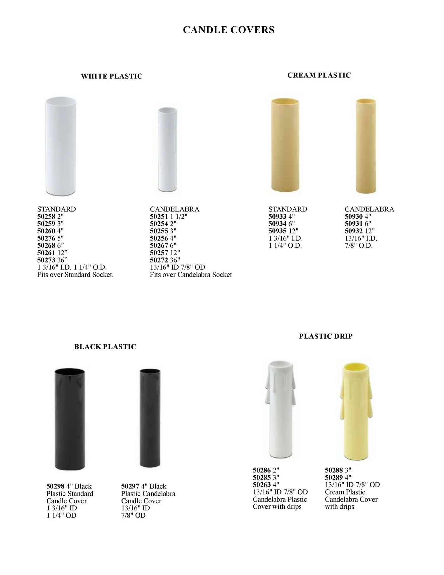 Candle Sleeves | Lamp Repair | Lamp Parts | Lamp Shades | Barn Lights ...
